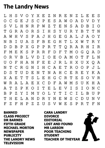 The Landry News Word Search | Teaching Resources