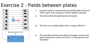 A Level Physics Electric Fields 2 : Electric Field Strength | Teaching Resources