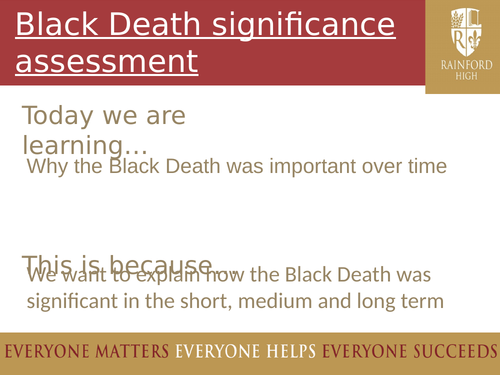 Explain the significance of the Black Death assessment lesson - AQA ...