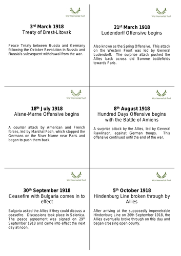 Armistice - secondary lesson plan | Teaching Resources