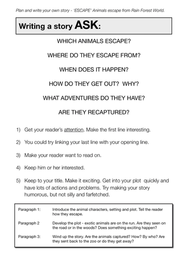 Lots Of Writing Tasks About The Rainforest (7-13 years) | Teaching ...