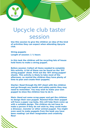 Recycle and Upcycle club (environment club) | Teaching Resources