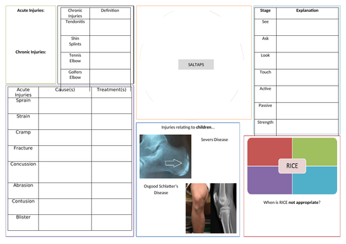 Cambridge National Sports Science Injury Revision Maps | Teaching Resources