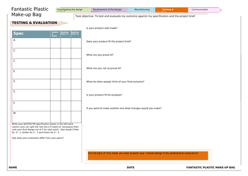 KS3 Sustainable Plastic. Make - up pouch from recycled carrier bags ...