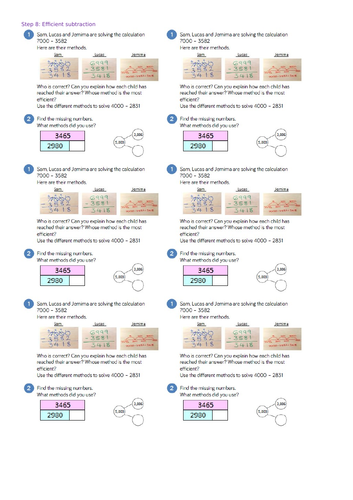 White Rose Year 4 - Autumn Block 2 - Addition and Subtraction - Week 3 ...