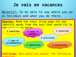 Allez 1-Unit 7 - Je vais en vacances - 7.1 - countries - types of ...