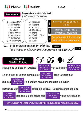 Mexico - facts lesson - Spanish - MFL | Teaching Resources