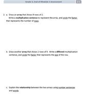 Grade 3, Math Module 1 REVIEW & ASSESSMENT w/Ans keys (printables ...