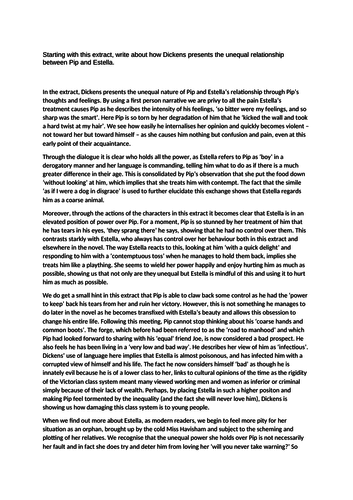 Great Expectations: example response | Teaching Resources