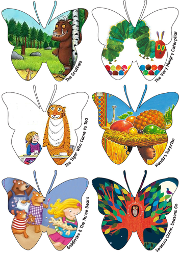 Reading Area Display Butterflies | Teaching Resources
