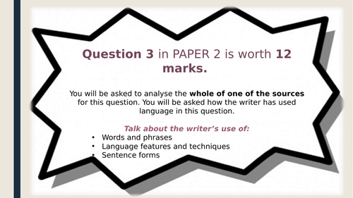GCSE English lesson plan & resources (Paper 2 Question 3 & 4 ...