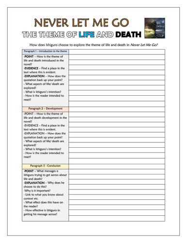 Never Let Me Go - The Theme of Life and Death! | Teaching Resources