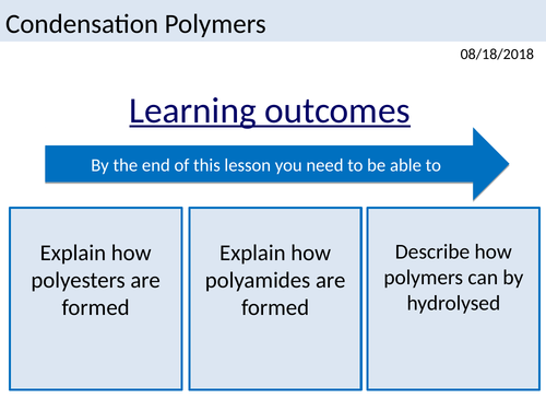 Condensation Polymers OCR A Level Chemistry | Teaching Resources