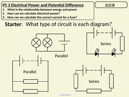 KS4 GCSE Physics AQA P5 3 Power and Potential Difference Lesson Bundle ...