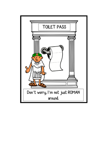Funny Toilet Passes (Hall Pass, Outside of Class Card) | Teaching Resources