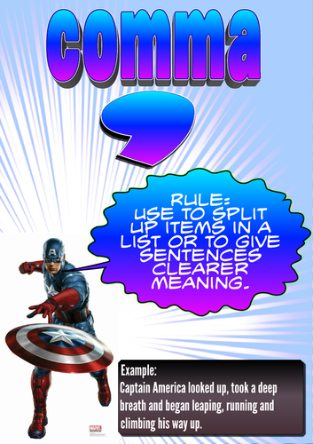 Year 3 superhero punctuation posters | Teaching Resources