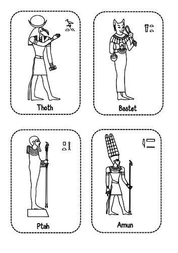 Ancient Egypt Cut and Paste Gods Activity | Teaching Resources