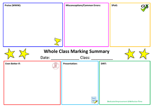 Whole Class Marking Tool (Summary Sheet) DIRT | Teaching Resources Whole Class Marking Tool (Summary Sheet) DIRT | Teaching Resources