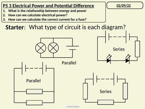 KS4 GCSE Physics AQA P5 Electricity in the Home Topic - 6 PPTs, 17 WS ...