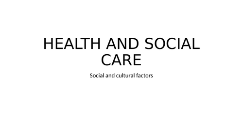 BTEC Tech Health and Social Care Component 1 (A) - Unit of Work ...