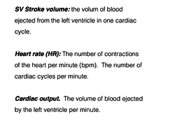8 slides cardiac output; stroke volume; heart rate. | Teaching Resources