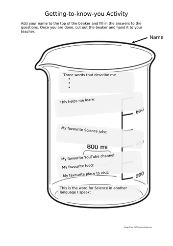 Getting-to-know-you activity for Science | Teaching Resources
