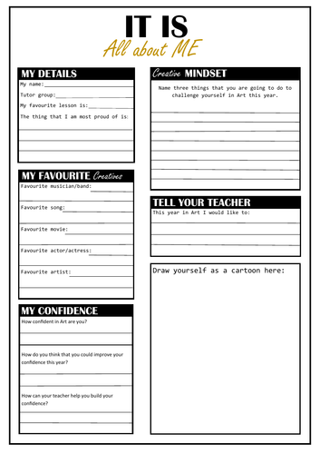 New Class Worksheet | Teaching Resources
