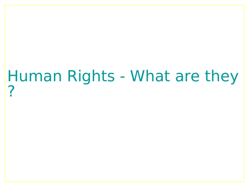 Human Rights | Teaching Resources