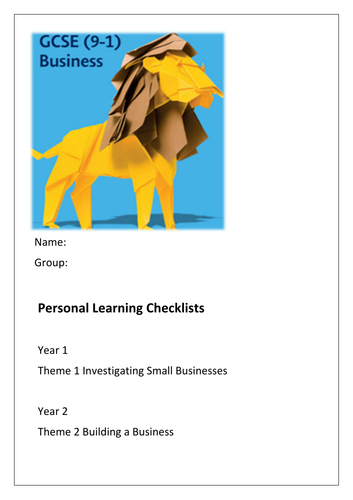 GCSE Business Edexcel 9-1 Personal Learning Checklists | Teaching Resources GCSE Business Edexcel 9-1 Personal Learning Checklists | Teaching Resources