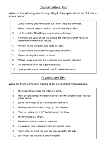 Test Your English Grammar And Punctuation Skills: Test 1 and Test 2 (9 ...