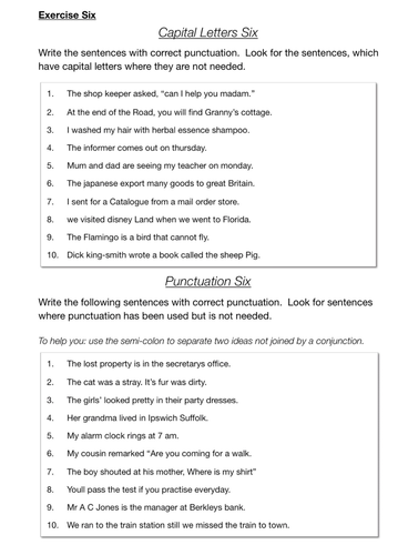 Test Your English Grammar And Punctuation Skills: Test 5 and Test 6 (9 ...