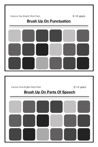 Brush Up On Punctuation And Parts Of Speech (2 Pack Set) (9-14 years ...
