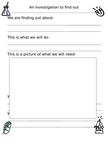 Science Investigation and Experiment Templates | Teaching Resources