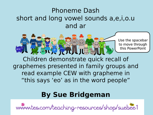 Phoneme Dash -long and short vowel phonemes | Teaching Resources