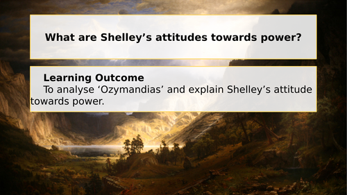 Ozymandias by Percy Shelley | Teaching Resources