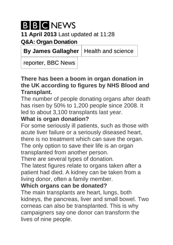 KS3 Unit 7A Biology- Organs (7A life 7B organs 7C microscope 7D plant ...