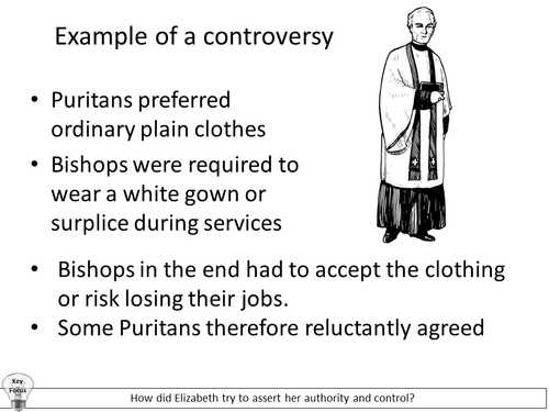 Elizabeth I and Puritans | Teaching Resources