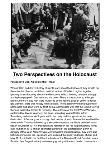 Holocaust Source Evaluation Exercise | Teaching Resources