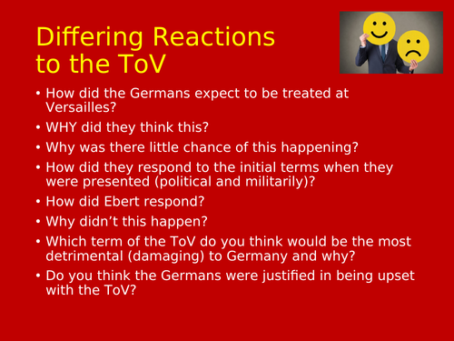 AQA A-Level History Democracy & Nazism: Lesson 8 - Reactions to the ...