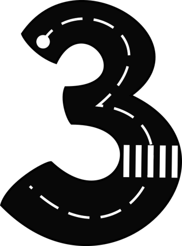 Road numbers for number tracing with a toy car | Teaching Resources