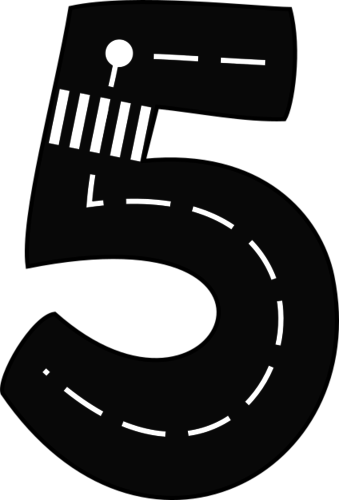 Road numbers for number tracing with a toy car | Teaching Resources