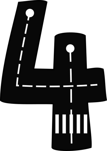 Road numbers for number tracing with a toy car | Teaching Resources