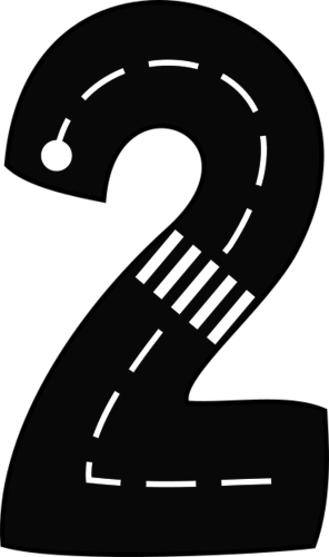 Road numbers for number tracing with a toy car | Teaching Resources