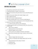 Before The Flood (movie) - 50 discussion questions | Teaching Resources