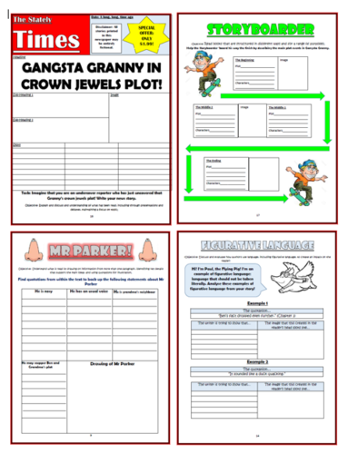 Gangsta Granny KS2 Comprehension Activities Booklet! | Teaching Resources