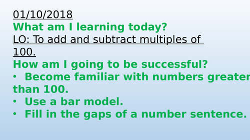Year 3 Addition and Subtraction - Whole Week of Lessons (White Rose ...