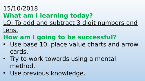 Year 3 Addition and Subtraction - Whole Week of Lessons (White Rose ...