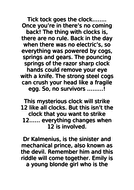 Clockwork - Preface & Blurb | Teaching Resources