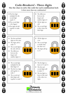 Code Breakers - Differentiated Problem Solving Activity | Teaching ...
