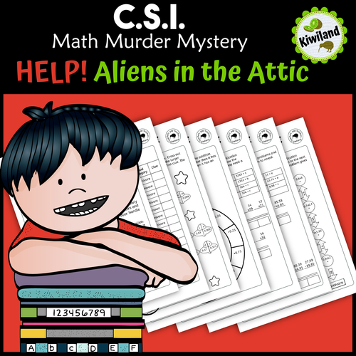 CSI Math Murder Mystery - HELP! Aliens in the Attic | Teaching Resources